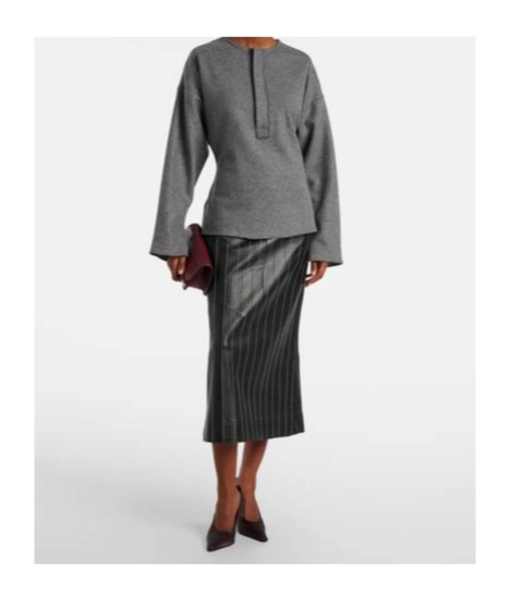 Victoria Beckham Wool And Cashmere Henley Shirt