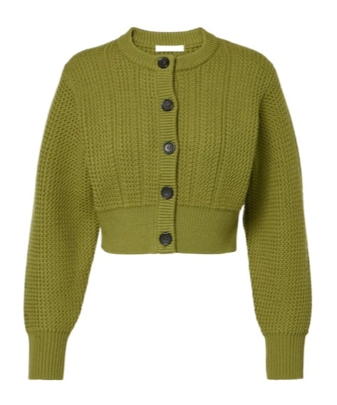 EMILIA WICKSTEAD Albert Cropped Wool Cardigan
