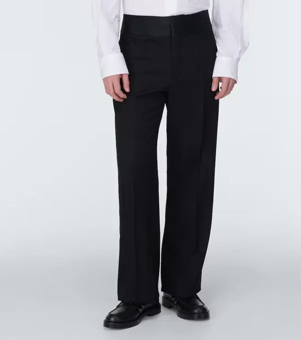 Valentino Garavani Straight-leg Wool Pants
