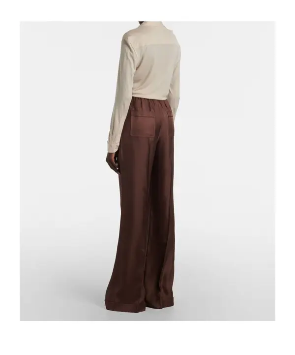 TOM FORD Silk Twill Wide-leg Pants