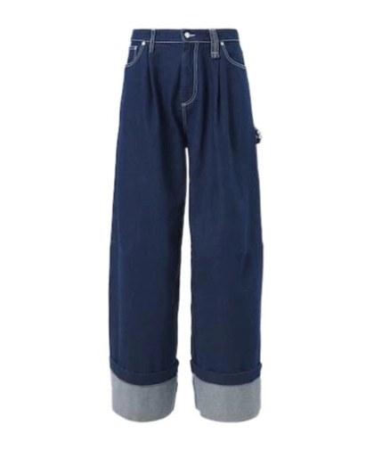 Simone Rocha Embellished Wide-leg Jeans - Indigo/clear