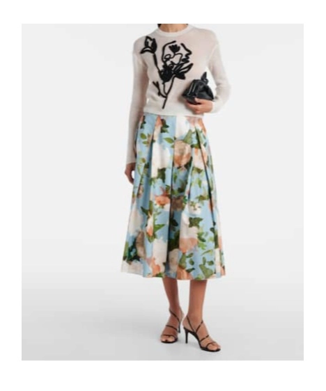 Erdem Embroidered Alpaca And Wool-blend Sweater