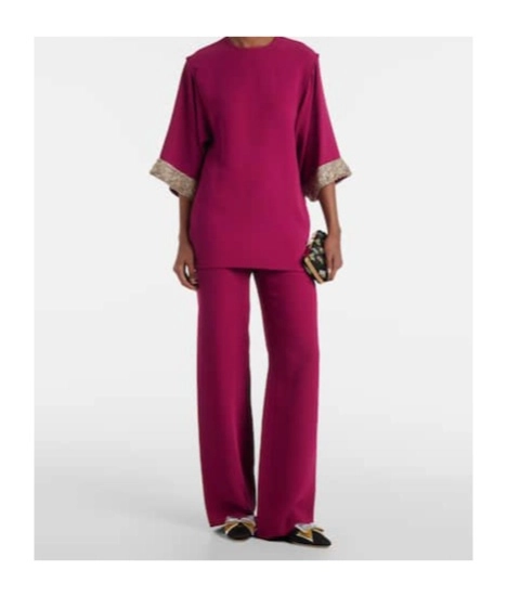 Valentino Garavani Cady Couture Wide-leg Pants