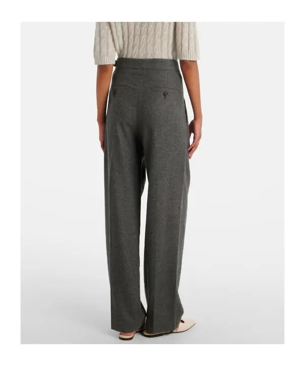 Brunello Cucinelli Pleated Wool And Cashmere Wide-leg Pants