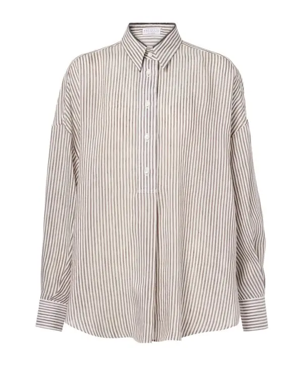 Brunello Cucinelli Long-sleeved Shirt - White