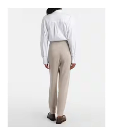 Brunello Cucinelli Ribbed-knit Cashmere-blend Tapered Pants