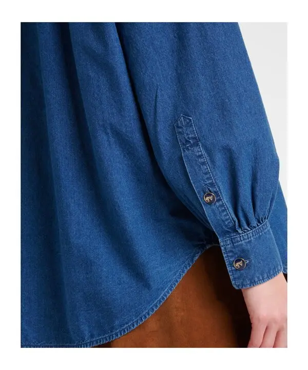 Valentino Garavani Ruffled Denim Shirt