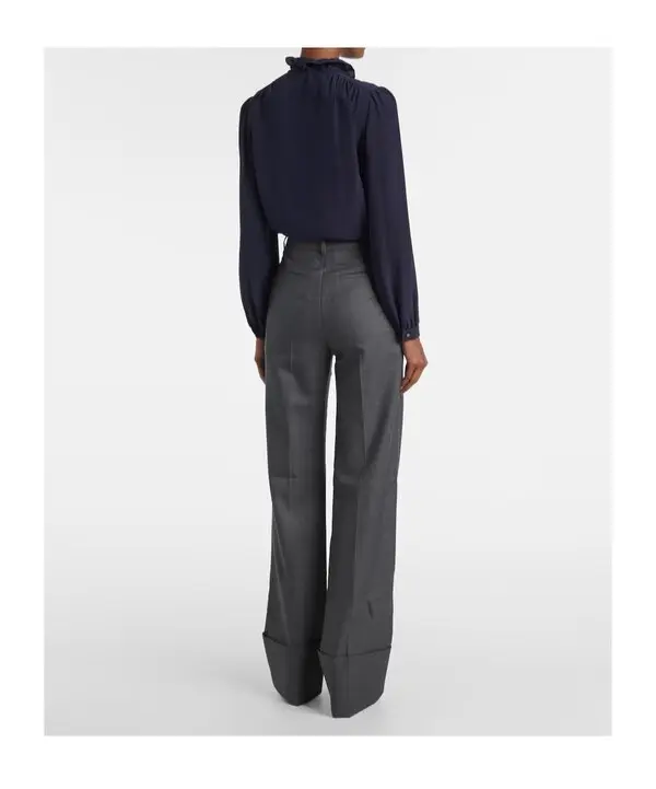 Valentino Garavani High-rise Wool Straight Pants