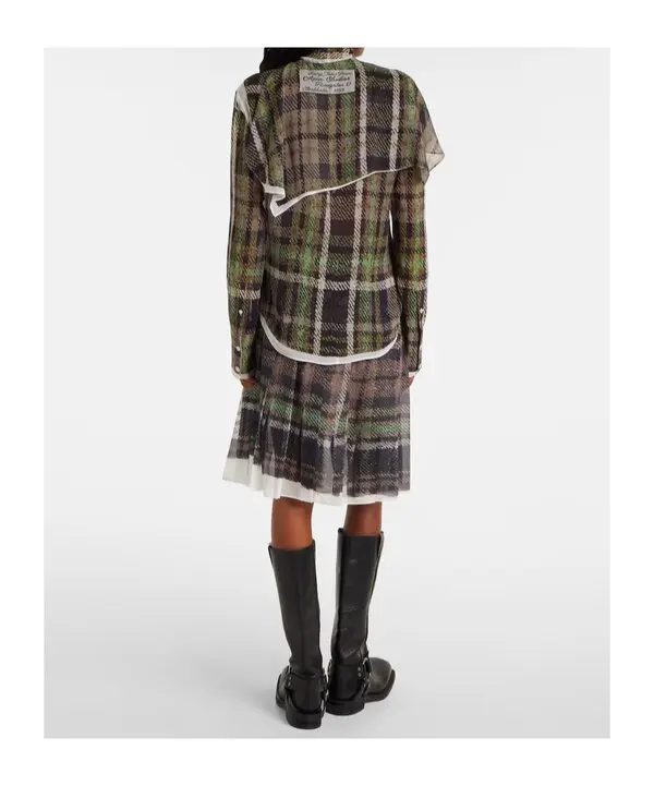 Acne Studios Trompe L'oeil Tie-neck Silk Blouse