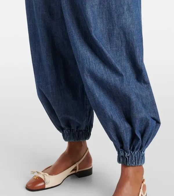 Valentino Garavani Chambray Tapered Pants
