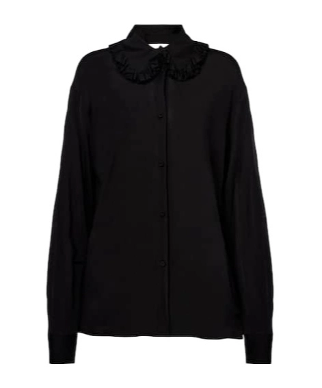 JIL SANDER Ruffled Blouse - Black