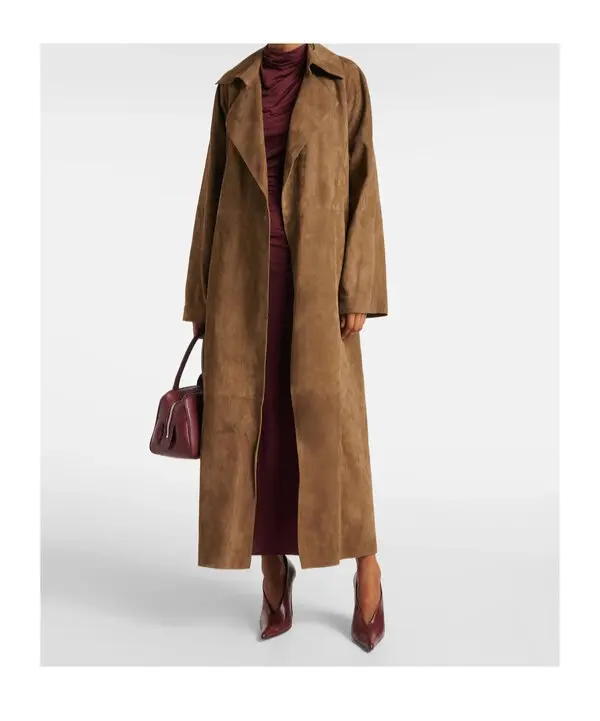 Magda Butrym Suede Wrap Coat