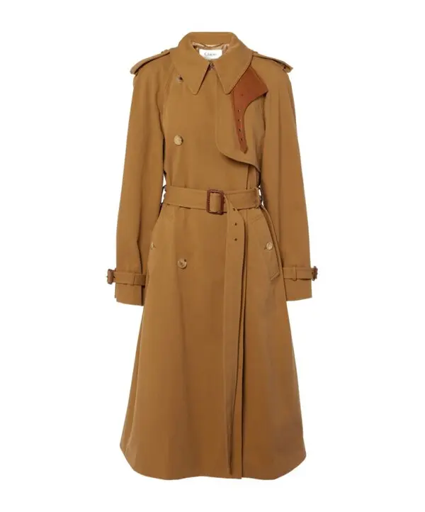 Chloé Cotton Gabardine Trench Coat - Brown
