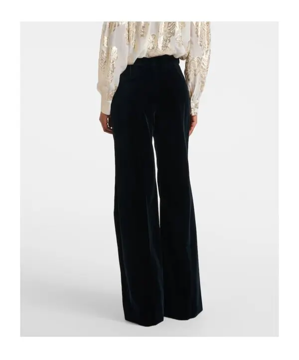 Chloé Cotton Velvet Flared Pants