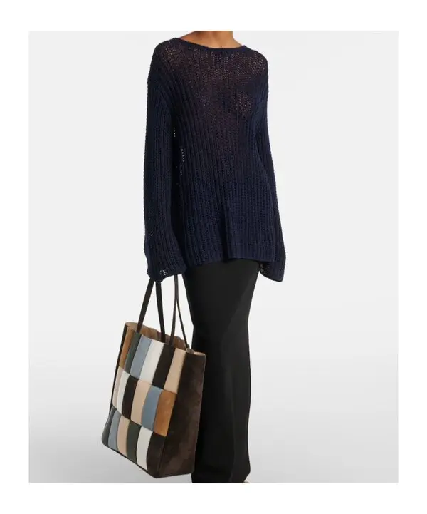 Khaite Elowen Open-knit Cotton-blend Sweater