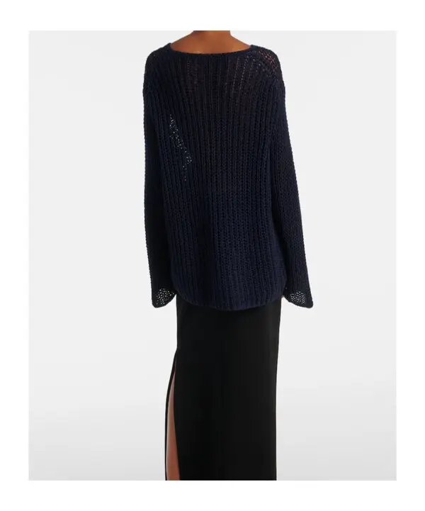 Khaite Elowen Open-knit Cotton-blend Sweater