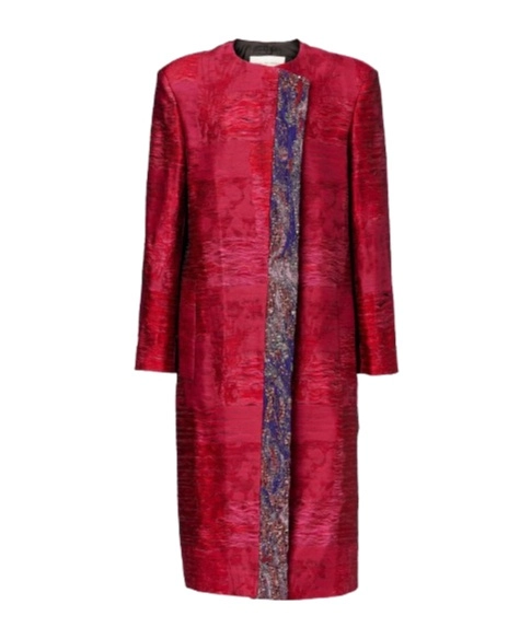 Dries Van Noten Long Sleeve Coat - Fuchsia