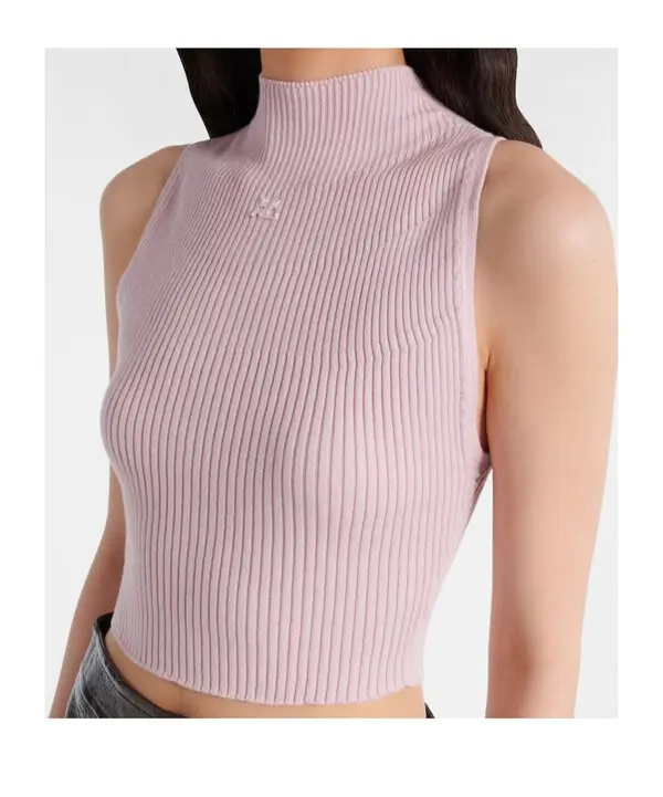 COURREGES Ribbed Knit Vest