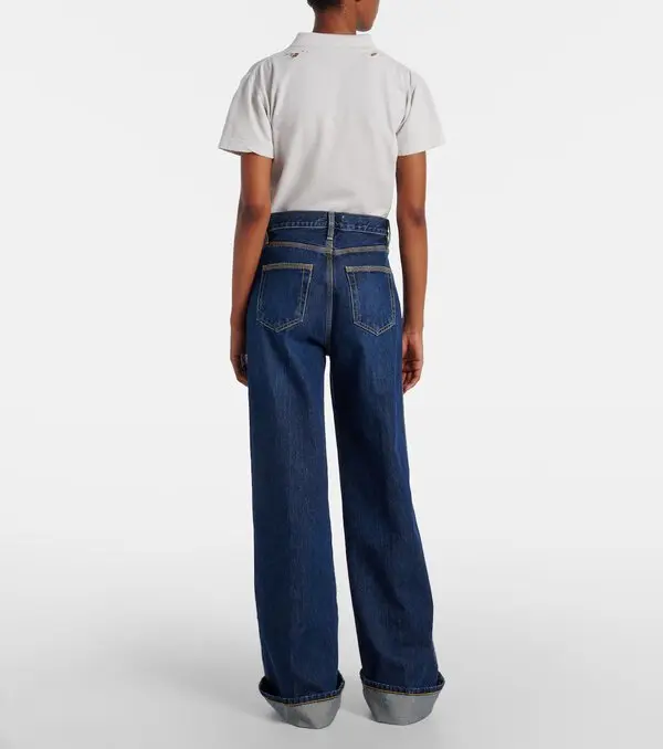 FRAME High-waisted Wide-leg Jeans