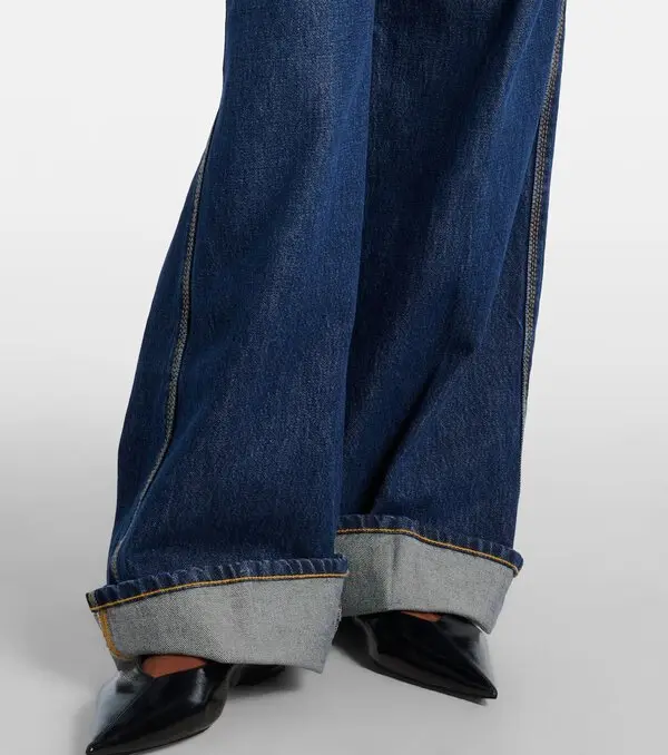 FRAME High-waisted Wide-leg Jeans