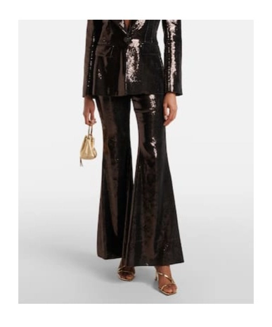 Nina Ricci Sequined Flared Pants