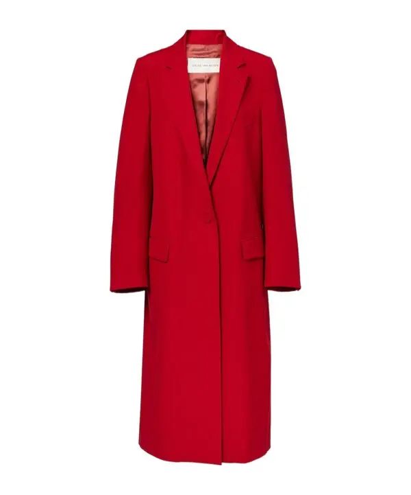 Dries Van Noten Wool Coat - Red