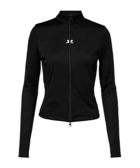 COURREGES Long-sleeved Zip-up Sweatshirt