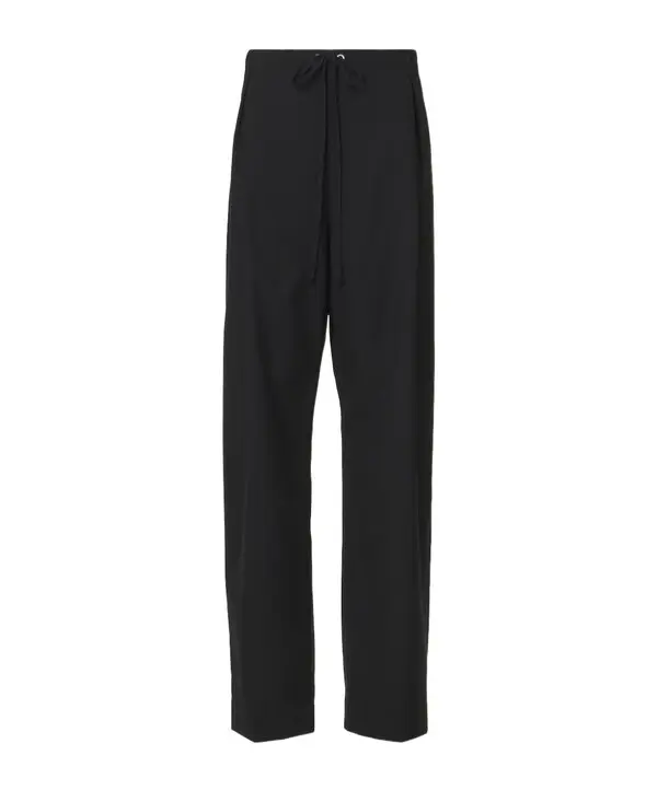 Khaite Trenton Wool Wide-leg Pants - Black