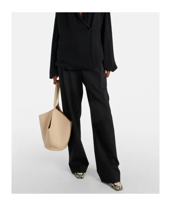 Khaite Trenton Wool Wide-leg Pants