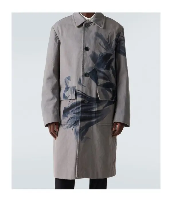 Dries Van Noten Randale Floral Cotton Trench Coat