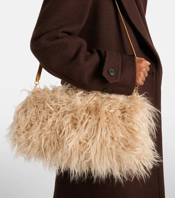 Dries Van Noten Plush Shoulder Bag