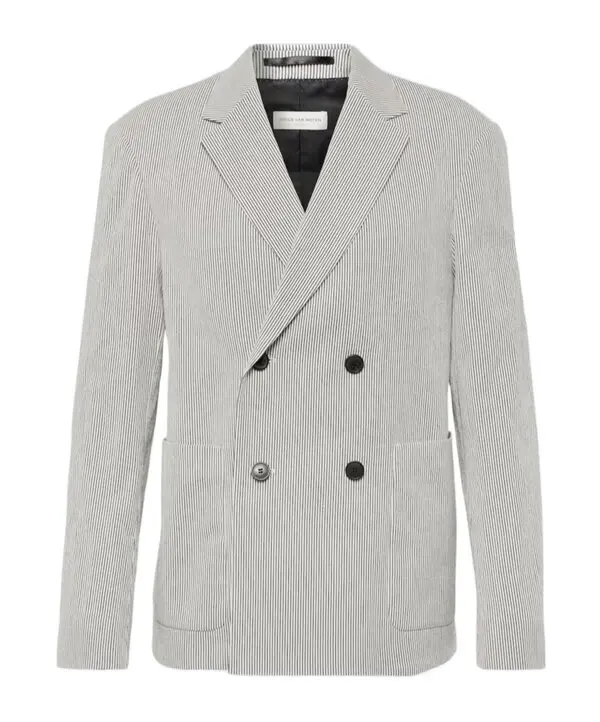 Dries Van Noten Long-sleeved Suit Jacket - Gray