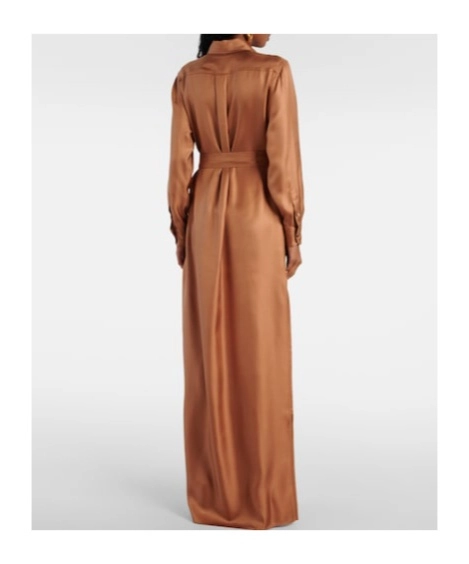 TOM FORD Belted Silk Twill Shirt Dress