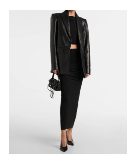 Alex Perry Oversized Leather Blazer