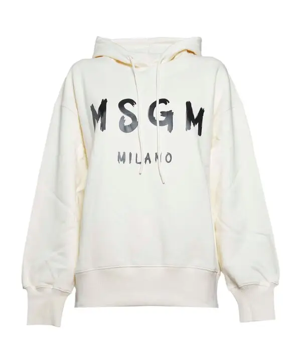 MSGM Logo Printed Drawstring Hoodie