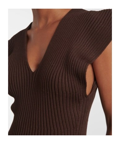 Altuzarra Trey Ruffled Ribbed-knit Gown