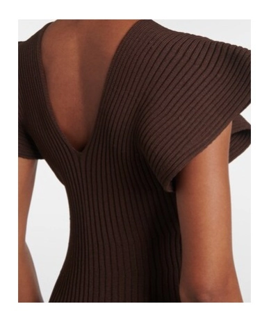 Altuzarra Trey Ruffled Ribbed-knit Gown