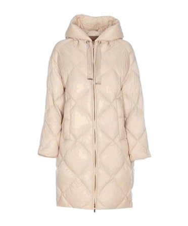 Max Mara Trefe Hooded Quilted Water-repellent Coat - Nude