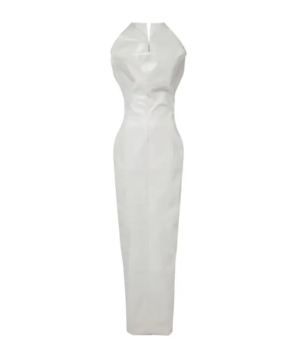 Rick Owens Coated Canvas Gown - White