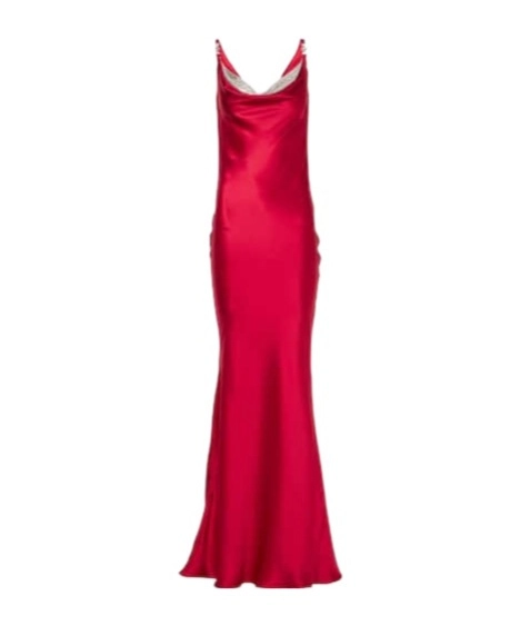 Versace Silk Satin Gown - Red