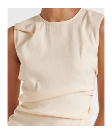 Proenza Schouler White Label Anoushka Ruched Linen-blend Top
