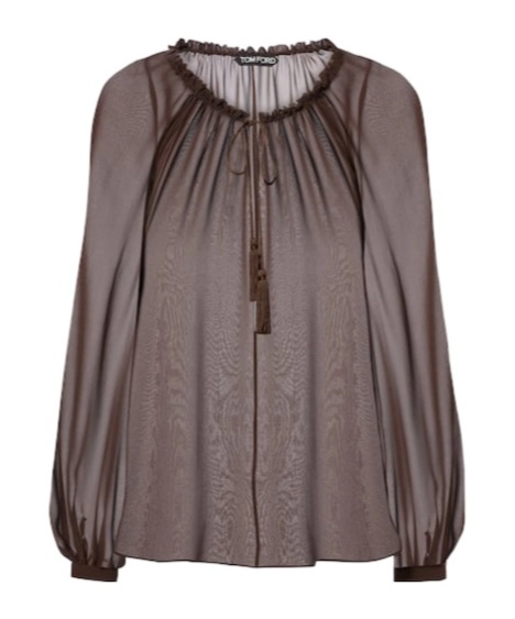 TOM FORD Sheer Silk Georgette Blouse