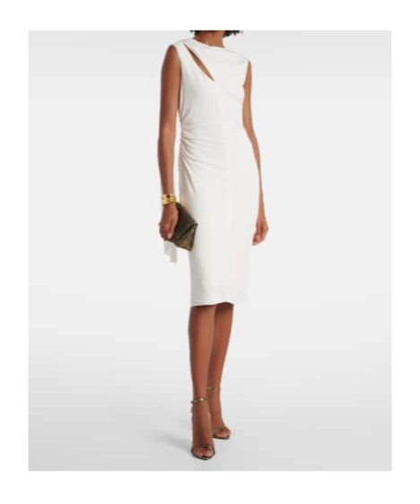 TOM FORD Cutout Crepe Jersey Midi Dress