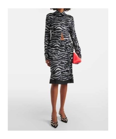 Attico Zebra-print Satin Shirt