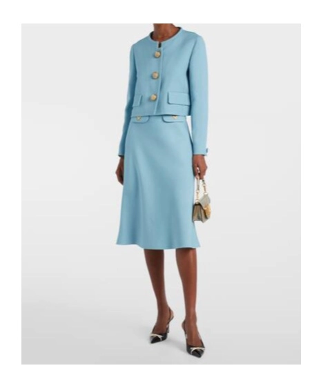 Valentino Garavani Vlogo Canvas Midi Skirt