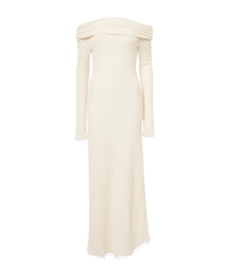 Isabel Marant Étoile Ormany Jersey Bouclé Maxi Dress - White
