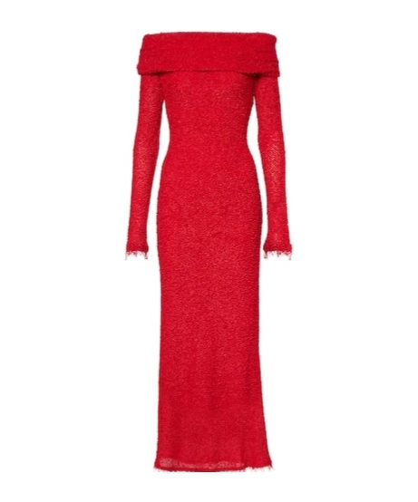 Isabel Marant Étoile Ormany Jersey Bouclé Maxi Dress - Red