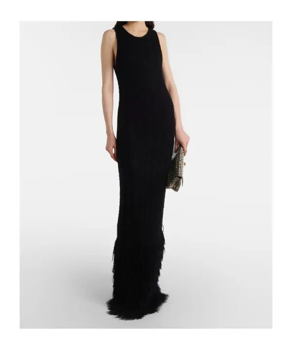 Khaite Fiore Silk And Cashmere Maxi Dress