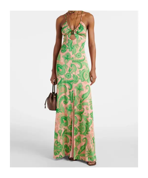 Etro Spaghetti Strap Backless Dress