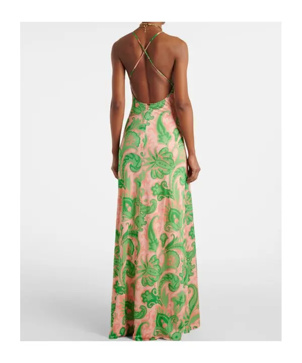 Etro Spaghetti Strap Backless Dress